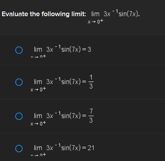 Solved Evaluate the following limit: | Chegg.com