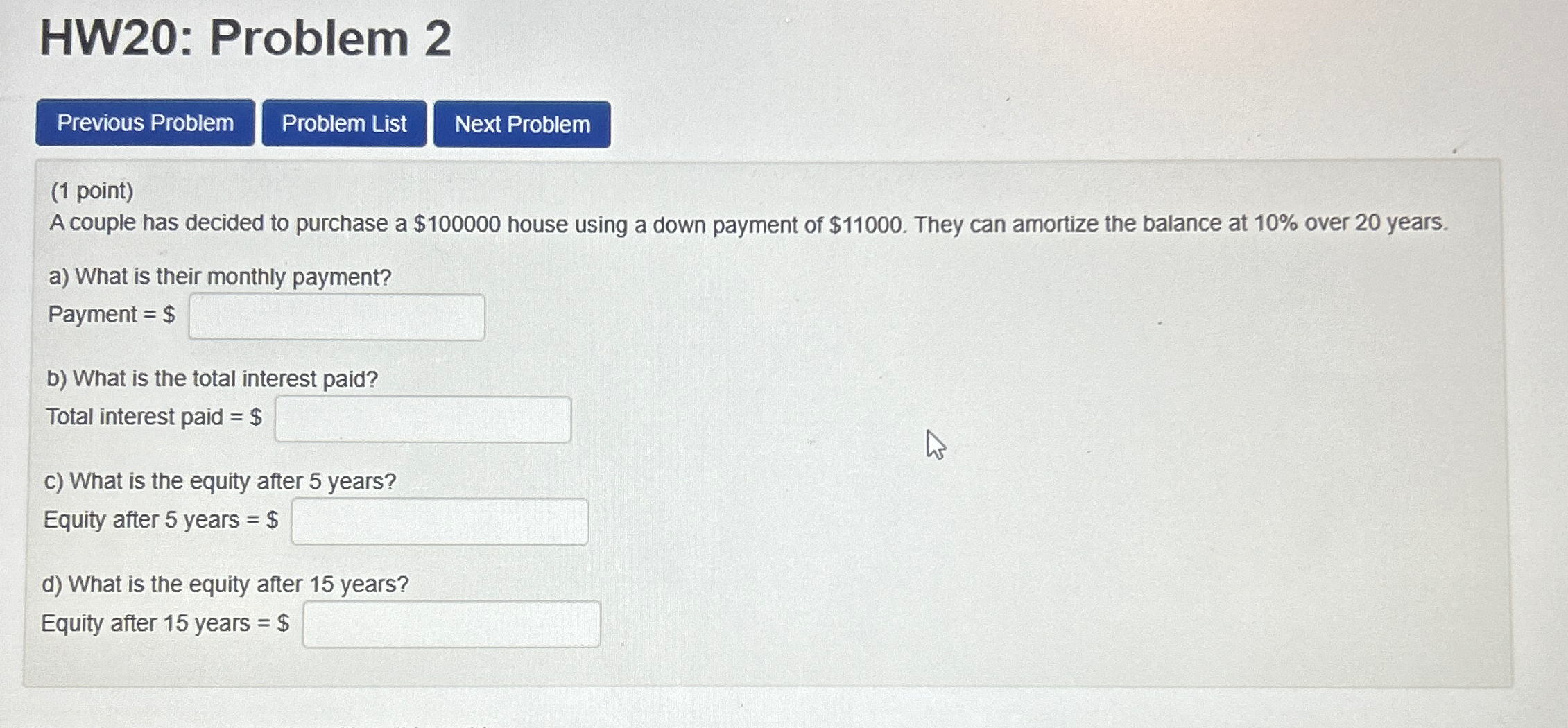 Solved HW20: Problem 2(1 ﻿point)A couple has decided to | Chegg.com