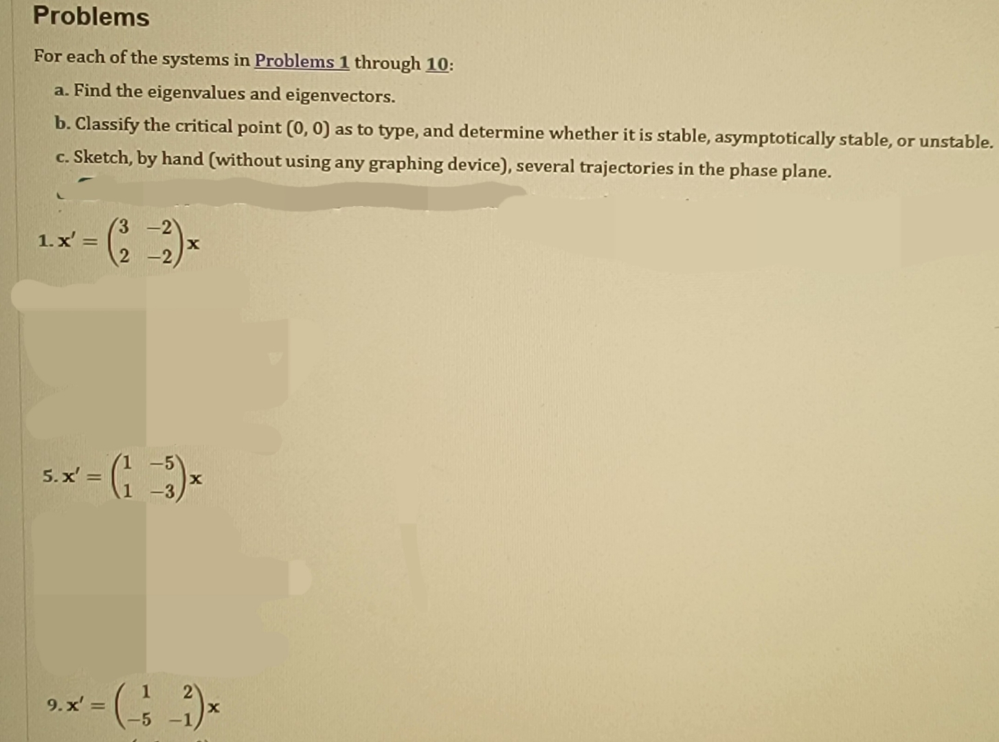 Solved ProblemsFor each of the systems in Problems 1 | Chegg.com