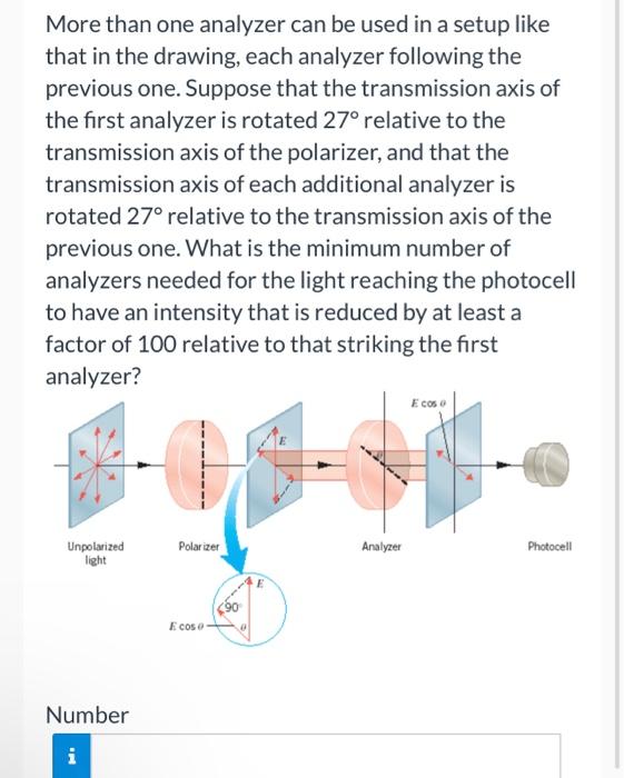Solved More than one analyzer can be used in a setup like | Chegg.com