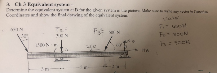 Solved 3 Ch 3 Equivalent System Determine The Equivalent