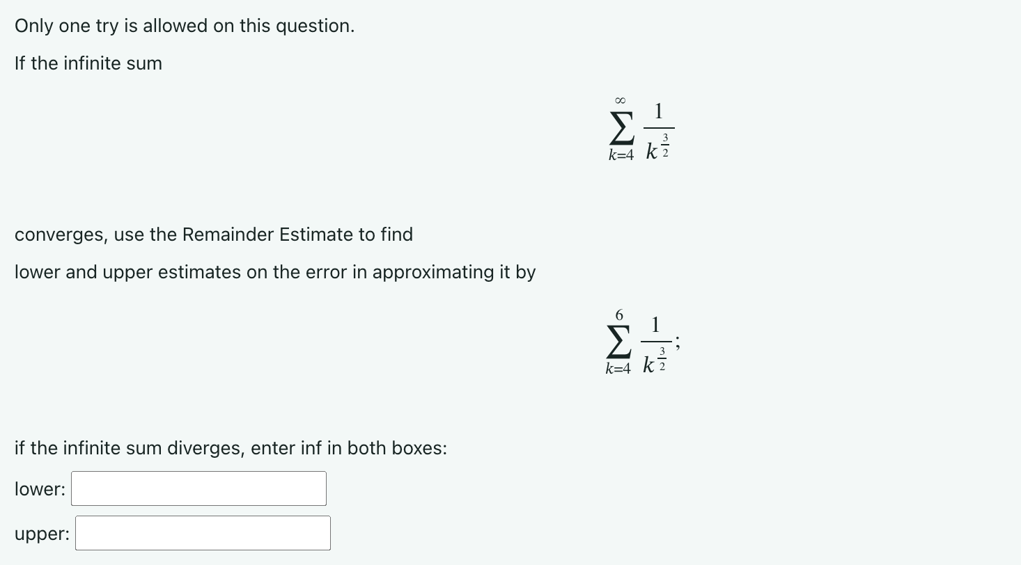 Solved Only one try is allowed on this question.If the | Chegg.com