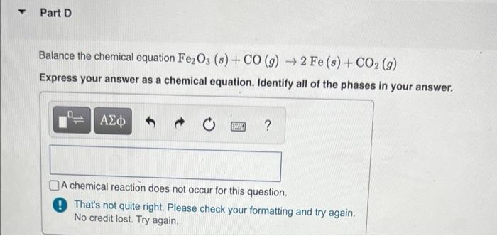 Solved Part Balance the chemical equation Al S3 (8) +H2O(l) | Chegg.com