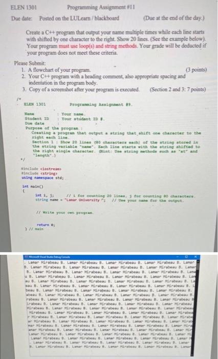 Solved ELEN 1301 Programming Assignment #11 Due date: Posted | Chegg.com