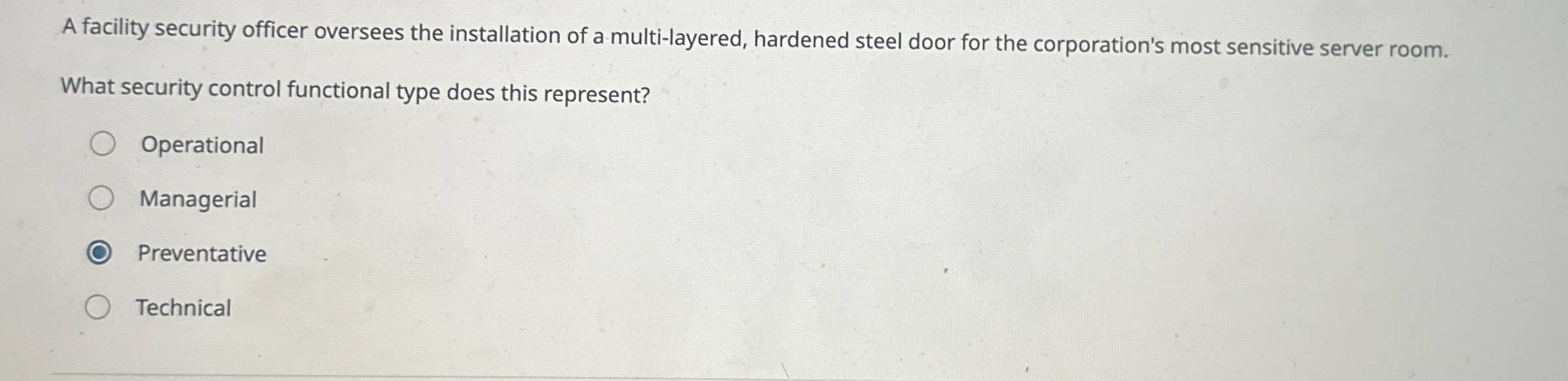 Solved A facility security officer oversees the installation | Chegg.com