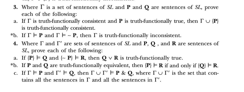 Where Γ is A Set Of Sentences Of Sl and P and Q