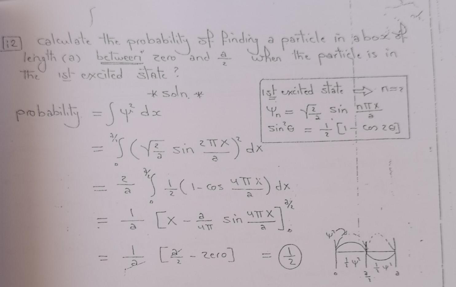 [12] calculate the probability if finding a particle | Chegg.com
