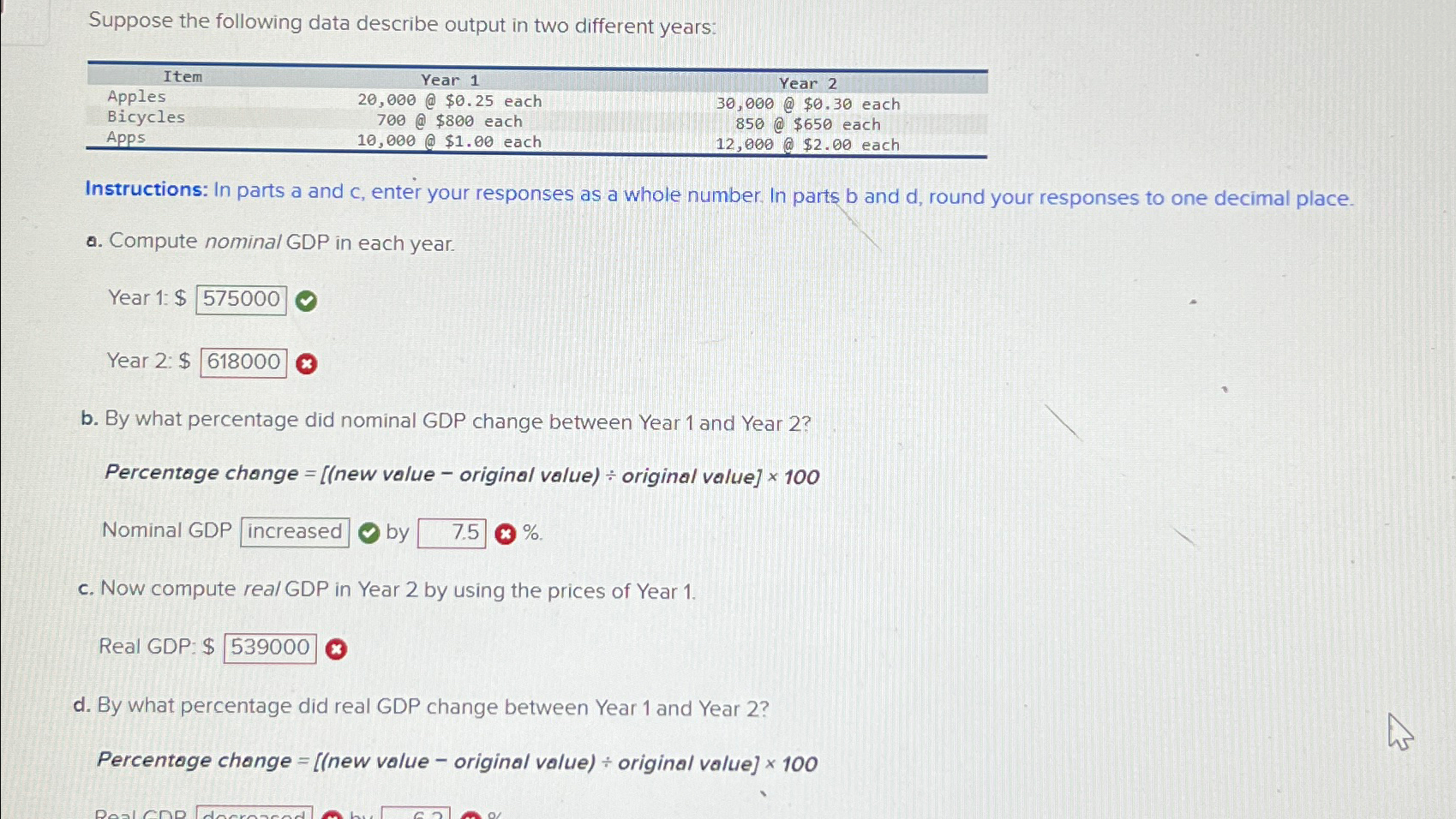 Solved Suppose the following data describe output in two | Chegg.com