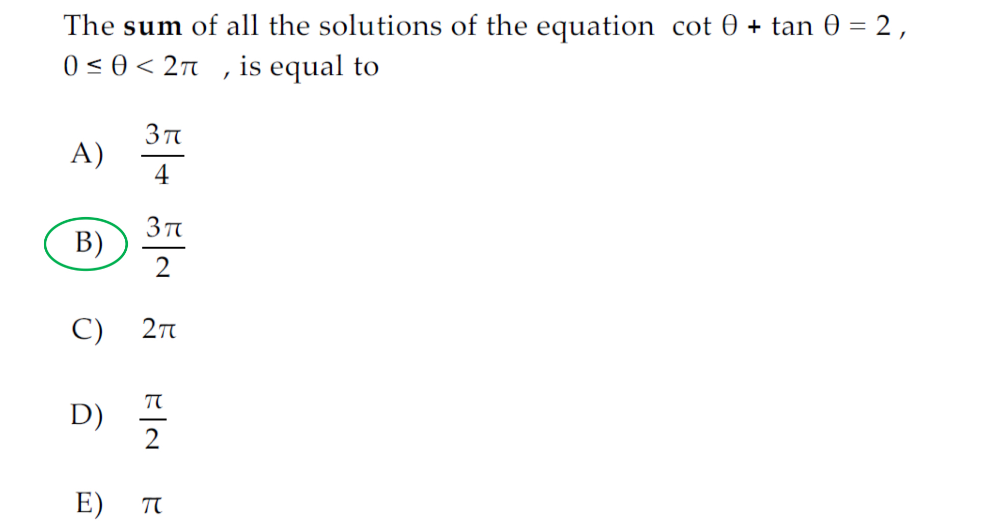Solved The sum of all the solutions of the equation | Chegg.com