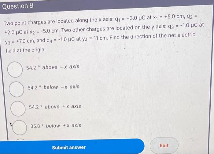 Solved Two point charges are located along the x axis: | Chegg.com