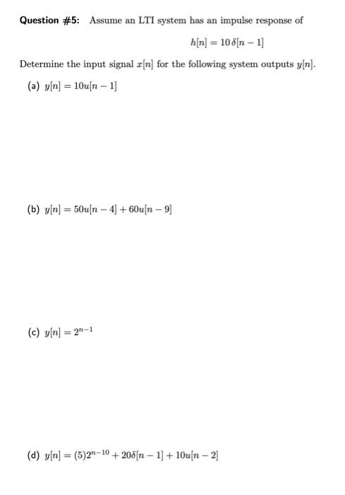 Solved Question \#4: Consider the following discrete-time | Chegg.com