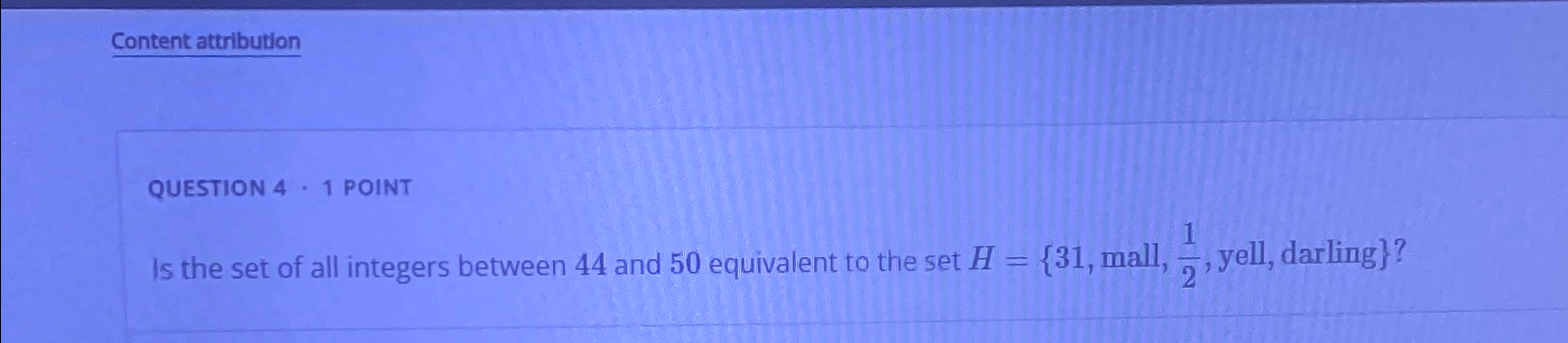 Solved Content Attributionquestion 4 1 ﻿pointis The Set Of