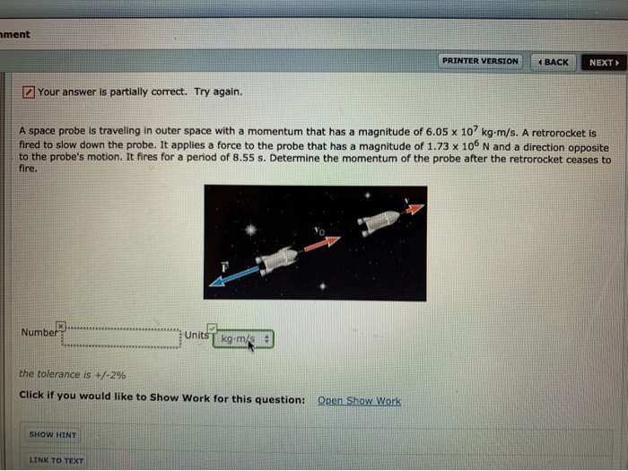 Solved nment PRINTER VERSION BACK NEXT Your answer is | Chegg.com