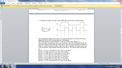 Solved Determine the output X for the 2-input NAND gate with | Chegg.com