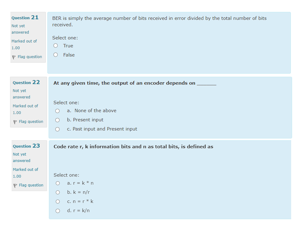 Solved BER is simply the average number of bits received in | Chegg.com