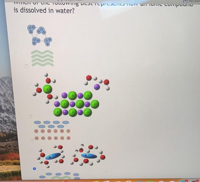 Solved which of the following best represents how an ionic | Chegg.com