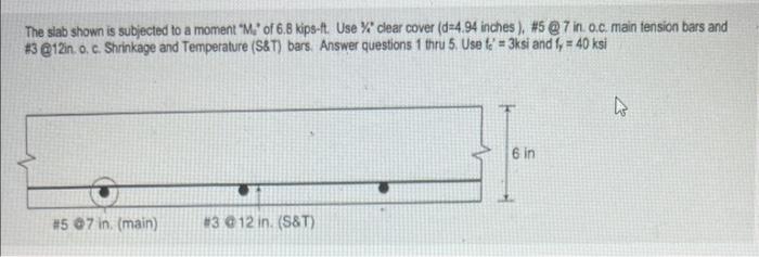 Solved NOTE: The slab span is perpendicular to shown | Chegg.com