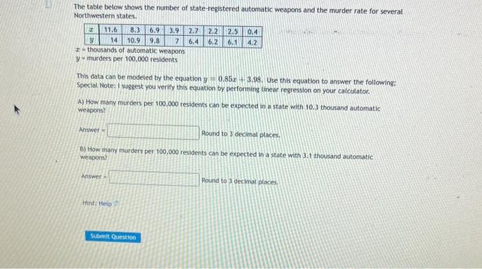 Solved The table below shows the number of state-registered | Chegg.com