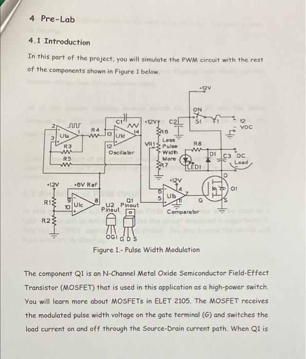 Solved 4 Pre-Lab 4.1 Introduction In this part of the | Chegg.com