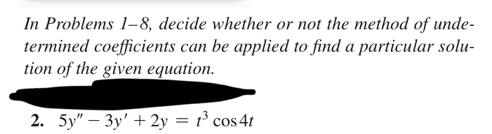 Solved In Problems 1-8, ﻿decide whether or not the method of | Chegg.com
