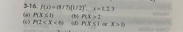 Solved 3 36 Determine The Cumulative Distribution Function
