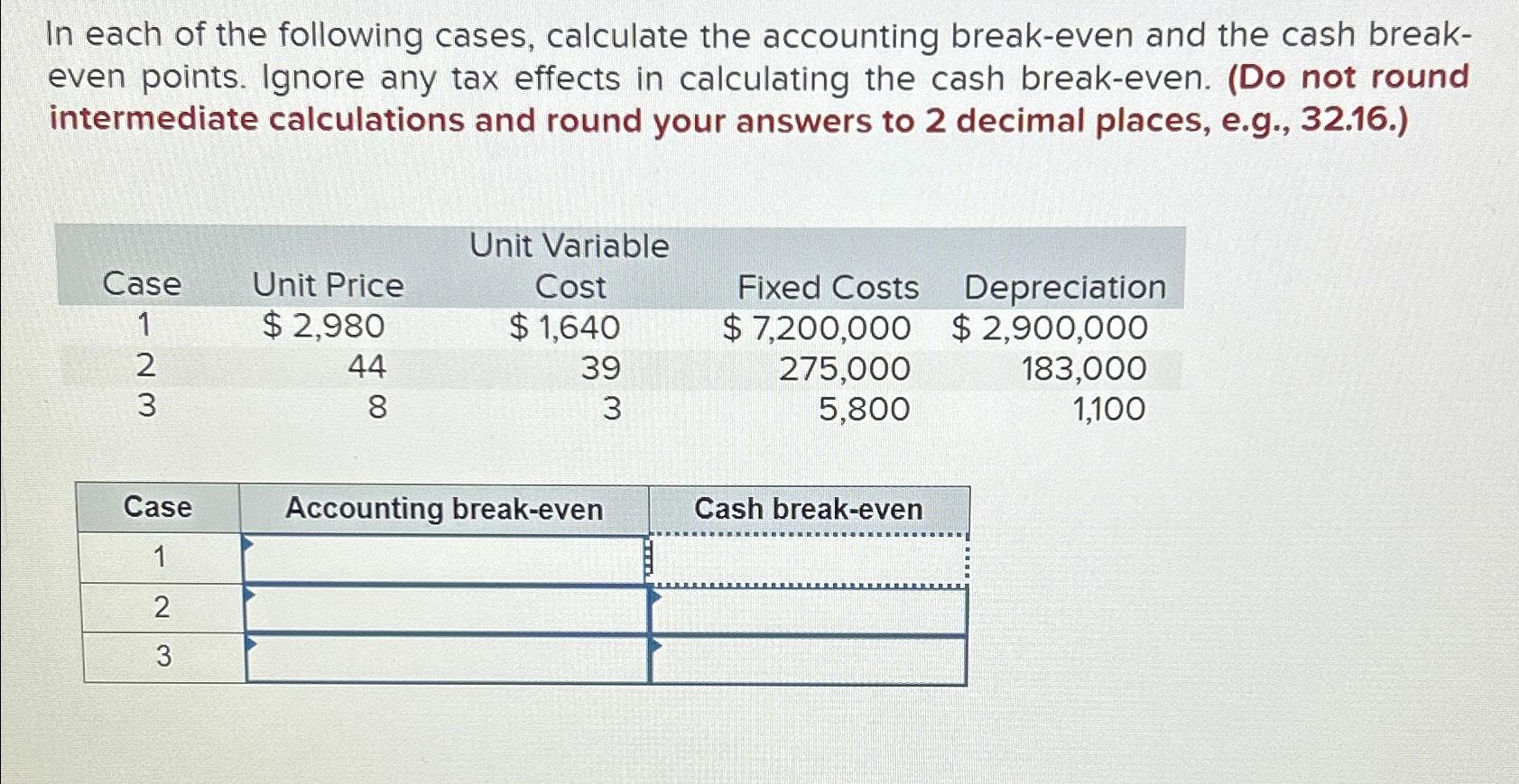 Solved In each of the following cases, calculate the | Chegg.com