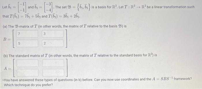 Solved Suppose that T is a linear transformation such that | Chegg.com
