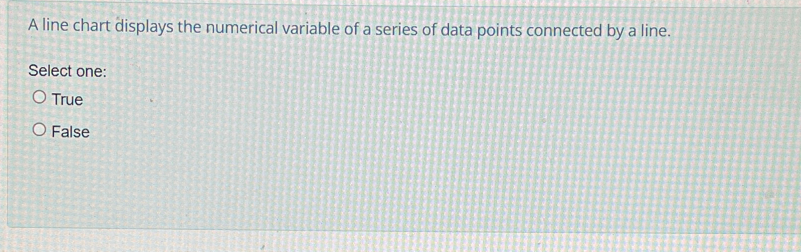 Solved A line chart displays the numerical variable of a | Chegg.com