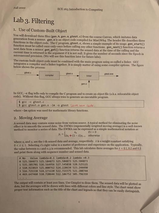 Solved Lab 3. Filtering 1. Use of Custom-Built Object 2. | Chegg.com