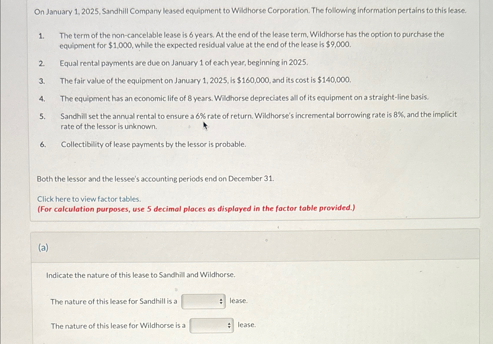 Solved On January 1, 2025, ﻿Sandhill Company leased | Chegg.com