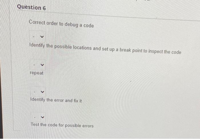 Solved Correct order of creating doctest examples. Put the | Chegg.com