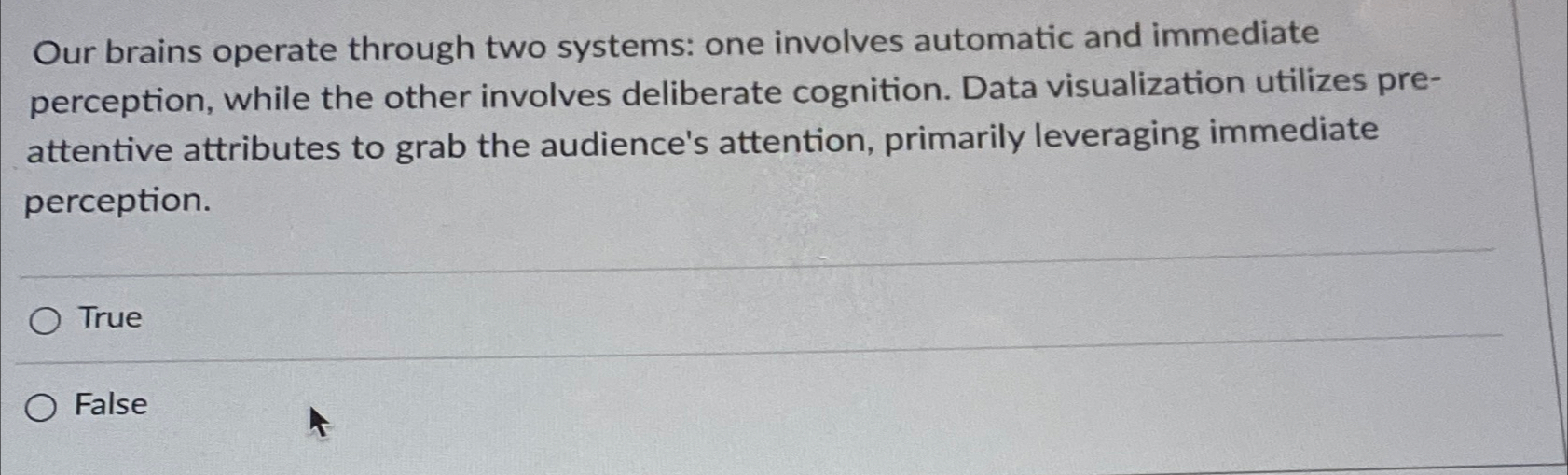 Solved Our brains operate through two systems: one involves | Chegg.com