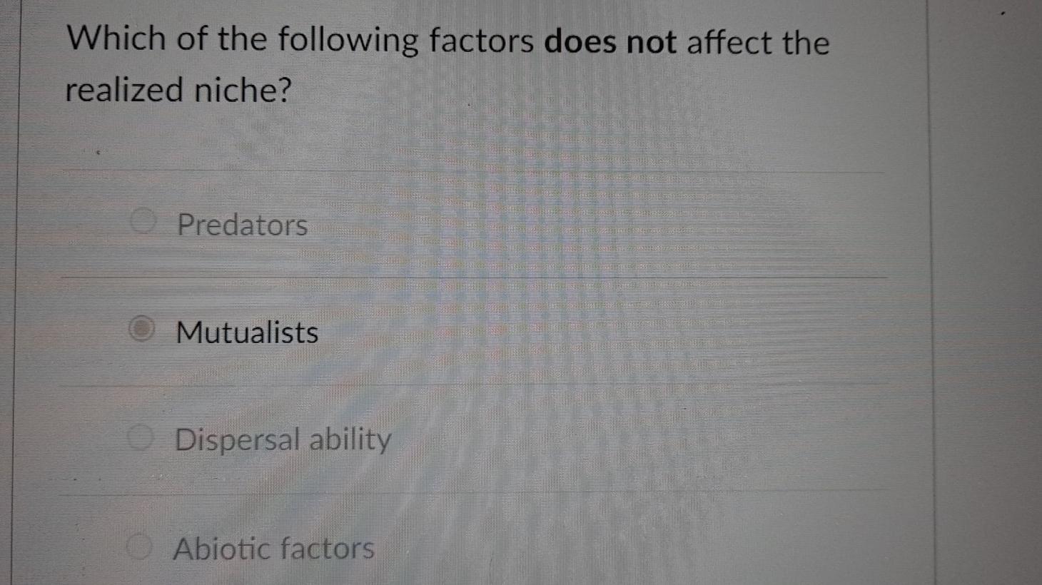 Solved Which of the following factors does not affect the | Chegg.com