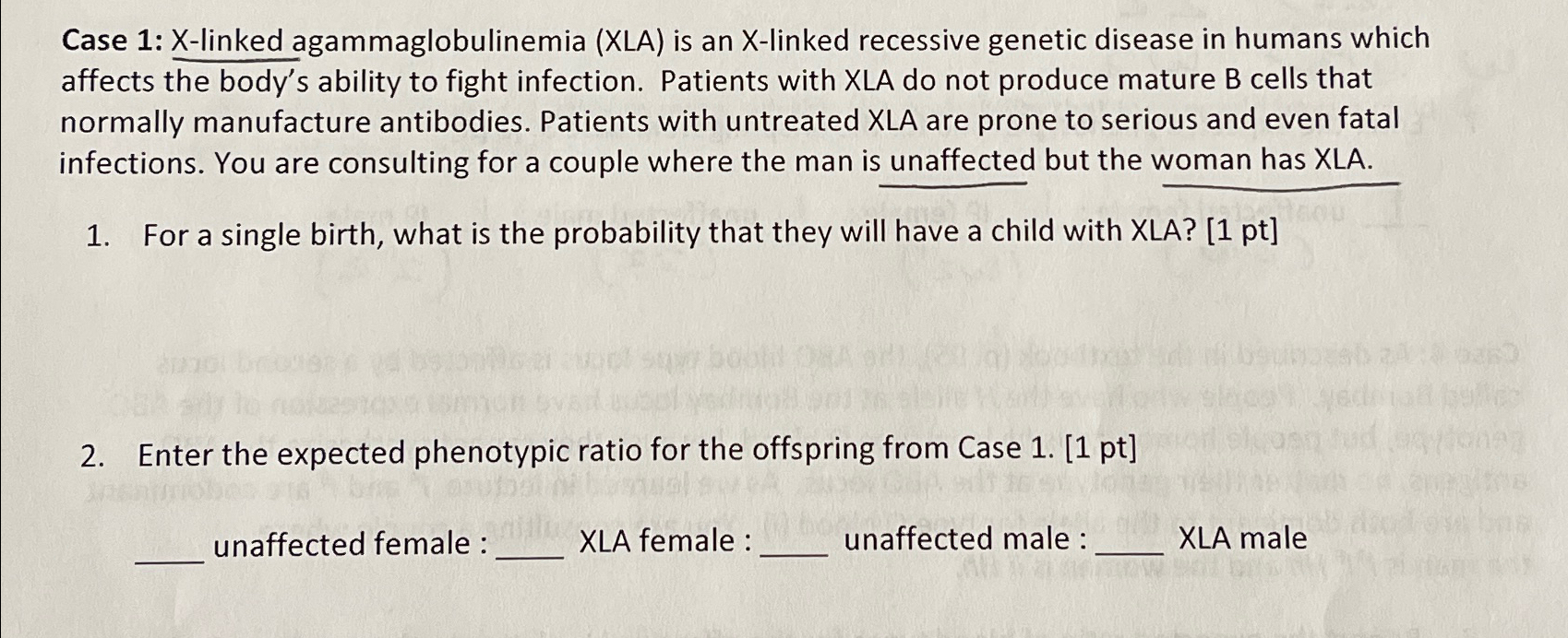 Solved Case 1: X-linked agammaglobulinemia (XLA) ﻿is an | Chegg.com