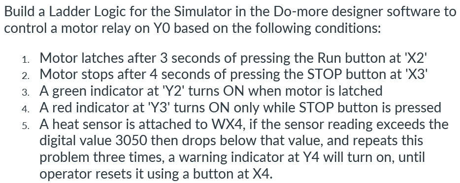 Solved Create this Ladder logic PLC. Do more desinger | Chegg.com
