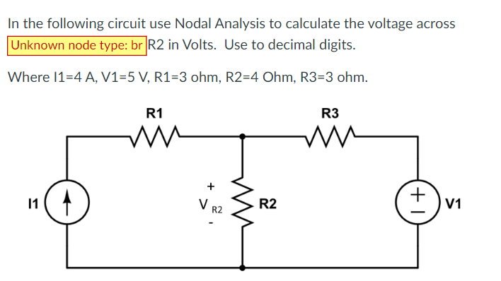 Solved In the following circuit use Nodal Analysis to | Chegg.com