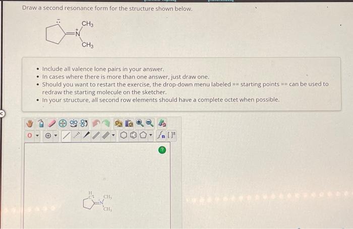 Solved Draw a second resonance form for the structure shown | Chegg.com