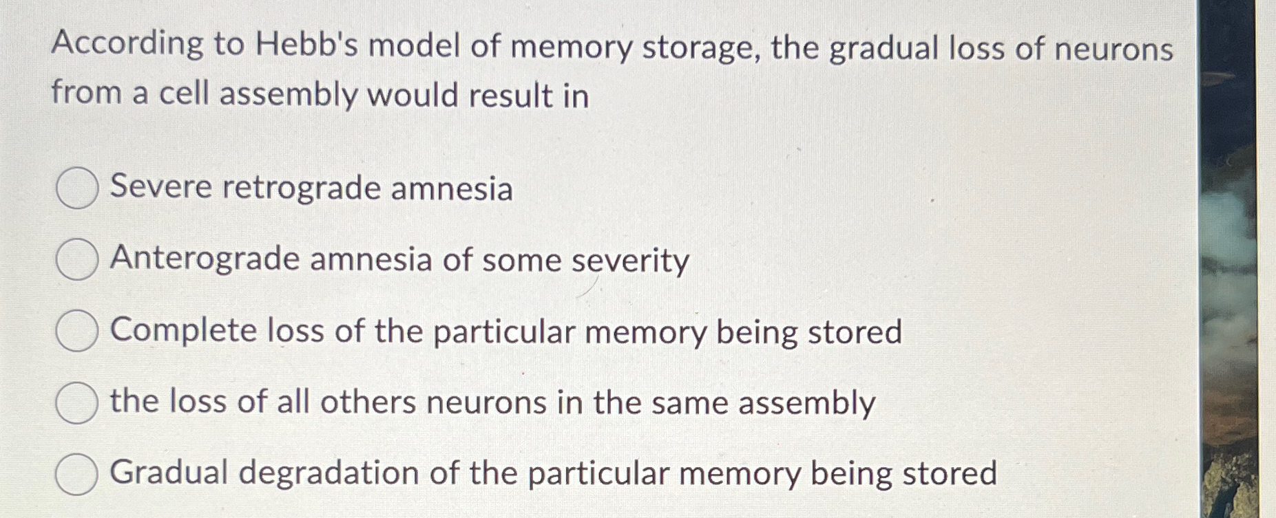 Solved According to Hebb's model of memory storage, the | Chegg.com