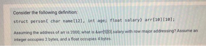 Solved Consider the following definition: struct person{ | Chegg.com