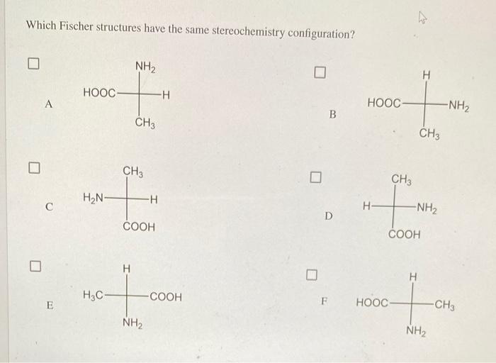 Solved Alanine is shown as a Fischer projection. COOH H- | Chegg.com