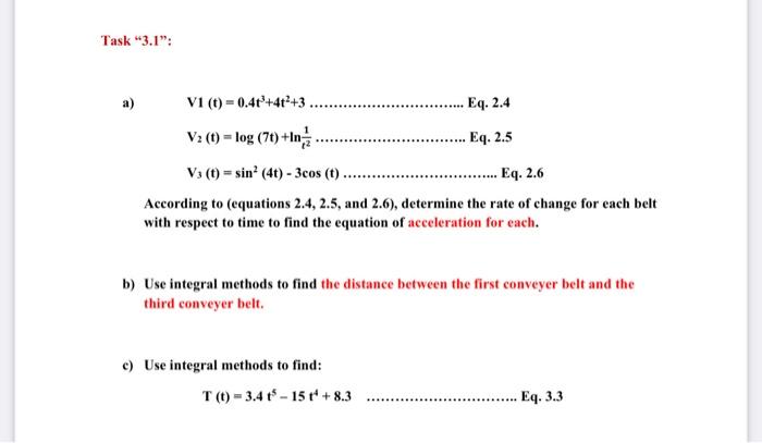 Solved Task "3.1": a) | Chegg.com