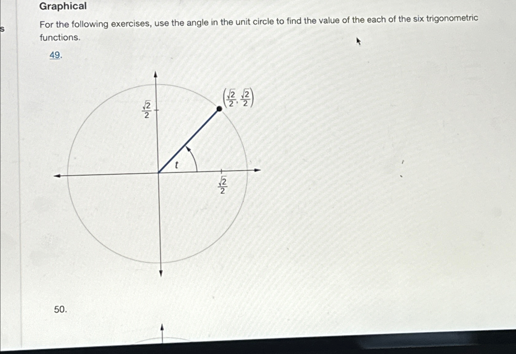 Solved GraphicalFor the following exercises, use the angle | Chegg.com