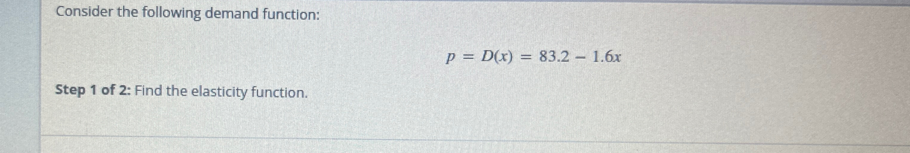 Solved Consider the following demand | Chegg.com