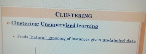 Solved ClusteringClustering: Unsupervised learning-Finds | Chegg.com