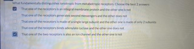 Solved How dowe distingulsh between variants of receptors | Chegg.com