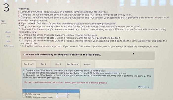 Solved Selected sales and operating data for three divisions | Chegg.com