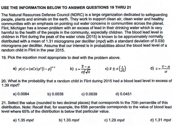 Solved USE THE INFORMATION BELOW TO ANSWER QUESTIONS 19 | Chegg.com