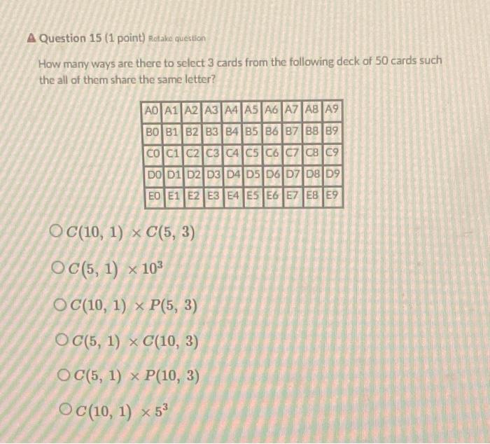 Solved How many ways are there to select 3 cards from the | Chegg.com