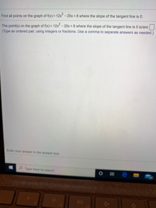 Solved Find all points on the graph of f(x) = 12x - 20x + 8 | Chegg.com