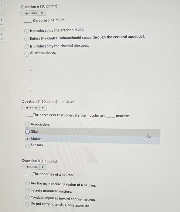 Solved For the Brain Questions, use the letters on the | Chegg.com